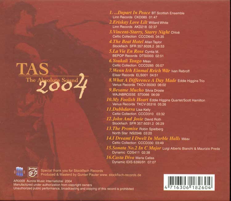 Club CD: SAMPLER - TAS - THE ABSOLUTE SOUND 2004